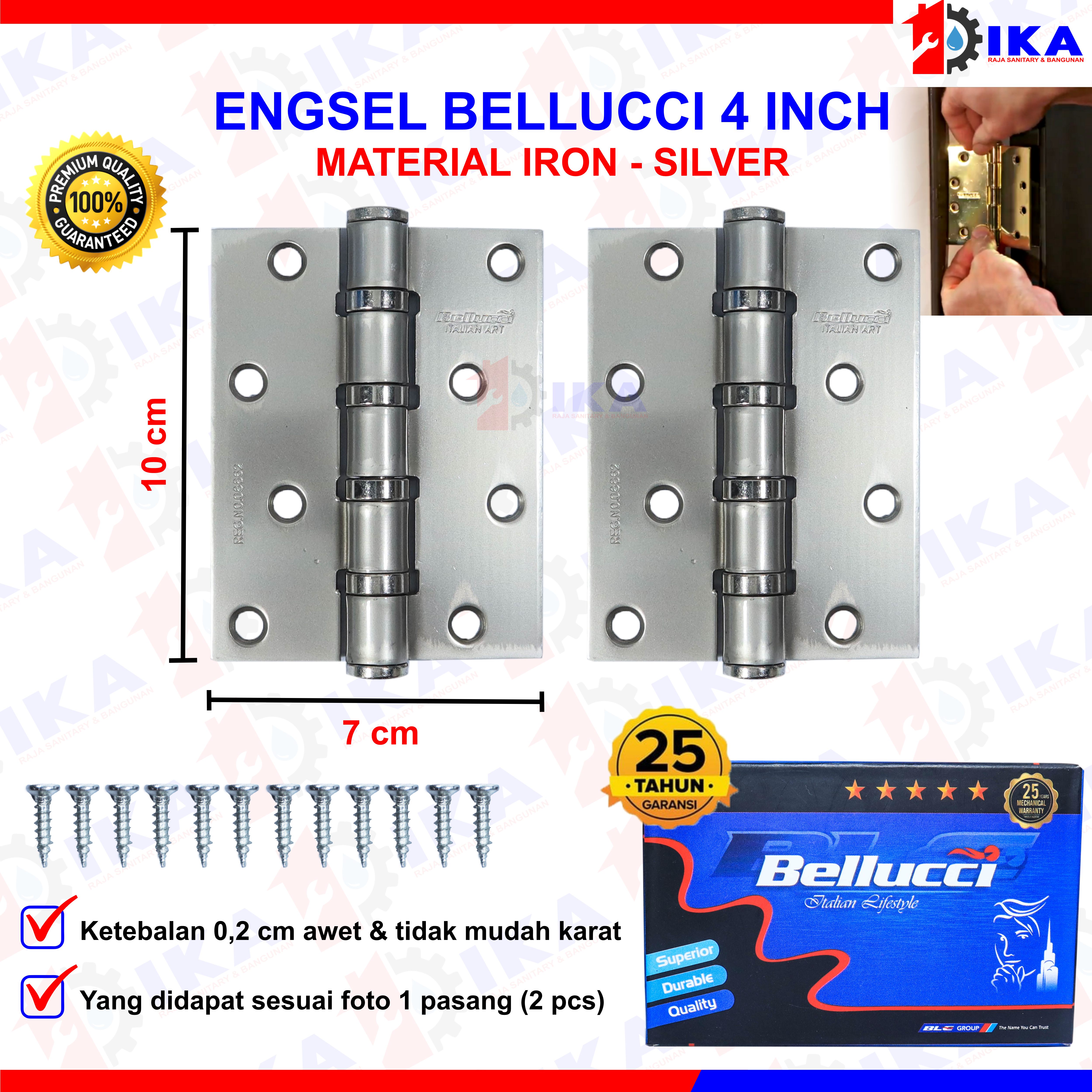 ENGSEL PINTU BELLUCCI 4" | Engsel BLC | STAINLESS STEEL SS SUS 304 - IRON HINGES ASLI 100% ...