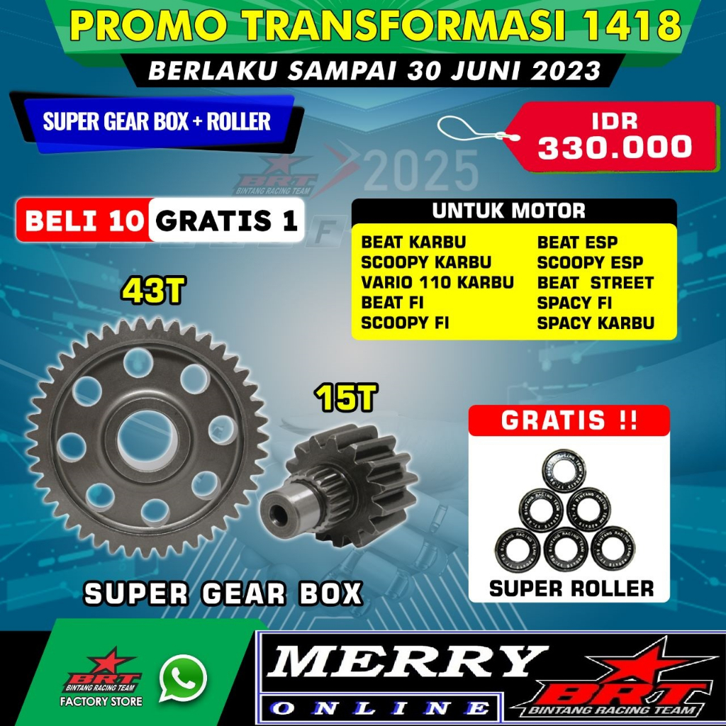 Super Gear Box BRT 15T / 43T | Lazada Indonesia