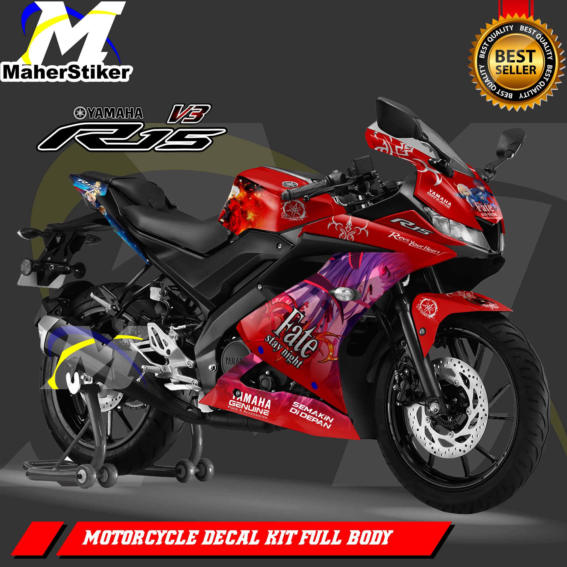 Decal R15 V3 Full Body Stiker R15 V3 Full Body Striping R15 V3 Variasi ...