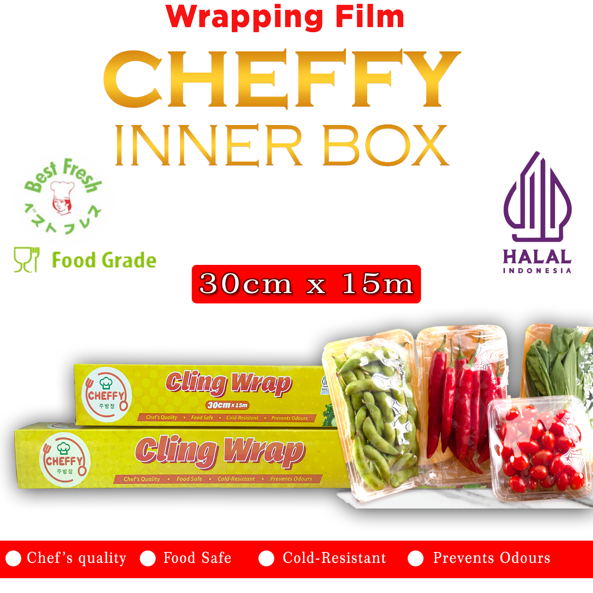 Plastik Cling PLASTIC WRAP 30 Cm x 15 M PLASTIK MAKANAN FOOD WRAPPING ...