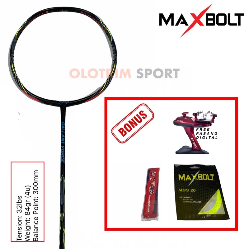 Raket Badminton MaxBolt Gallant Force 32lbs Original | Lazada Indonesia