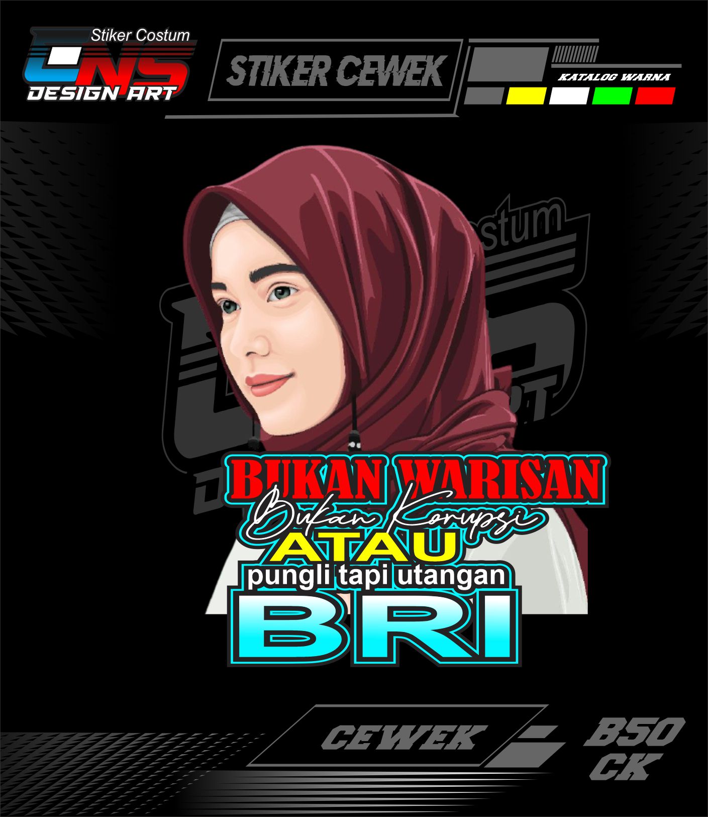 stiker cewek stiker motor stiker mobil stiker decal striping mobil ...