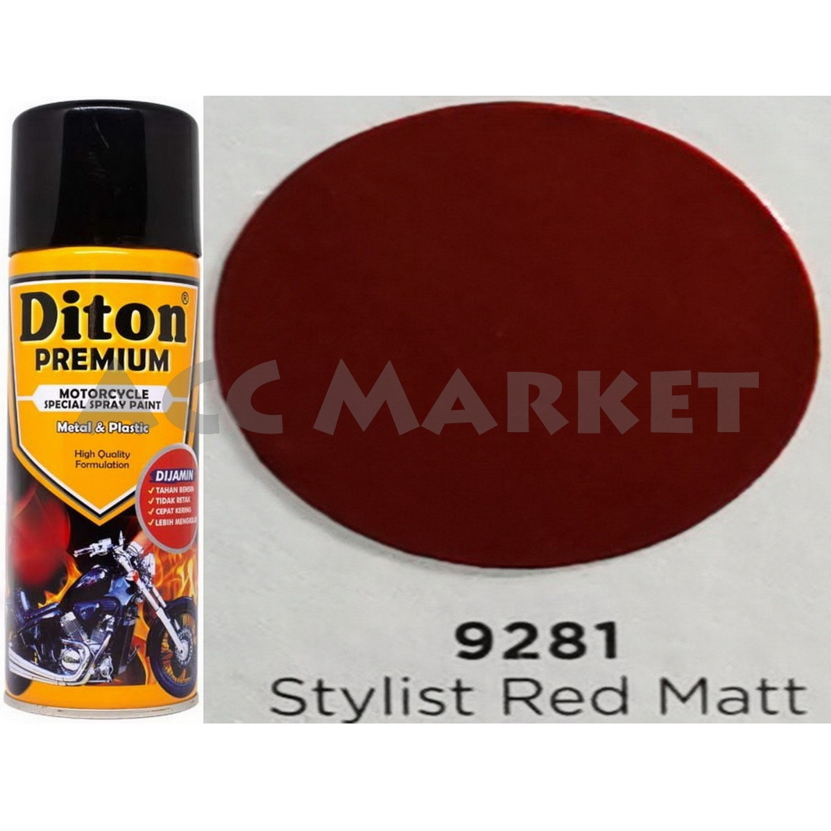 Pilok Diton Premium Pilox Pylox Merah Stylish Red Matt 9281 | Lazada ...