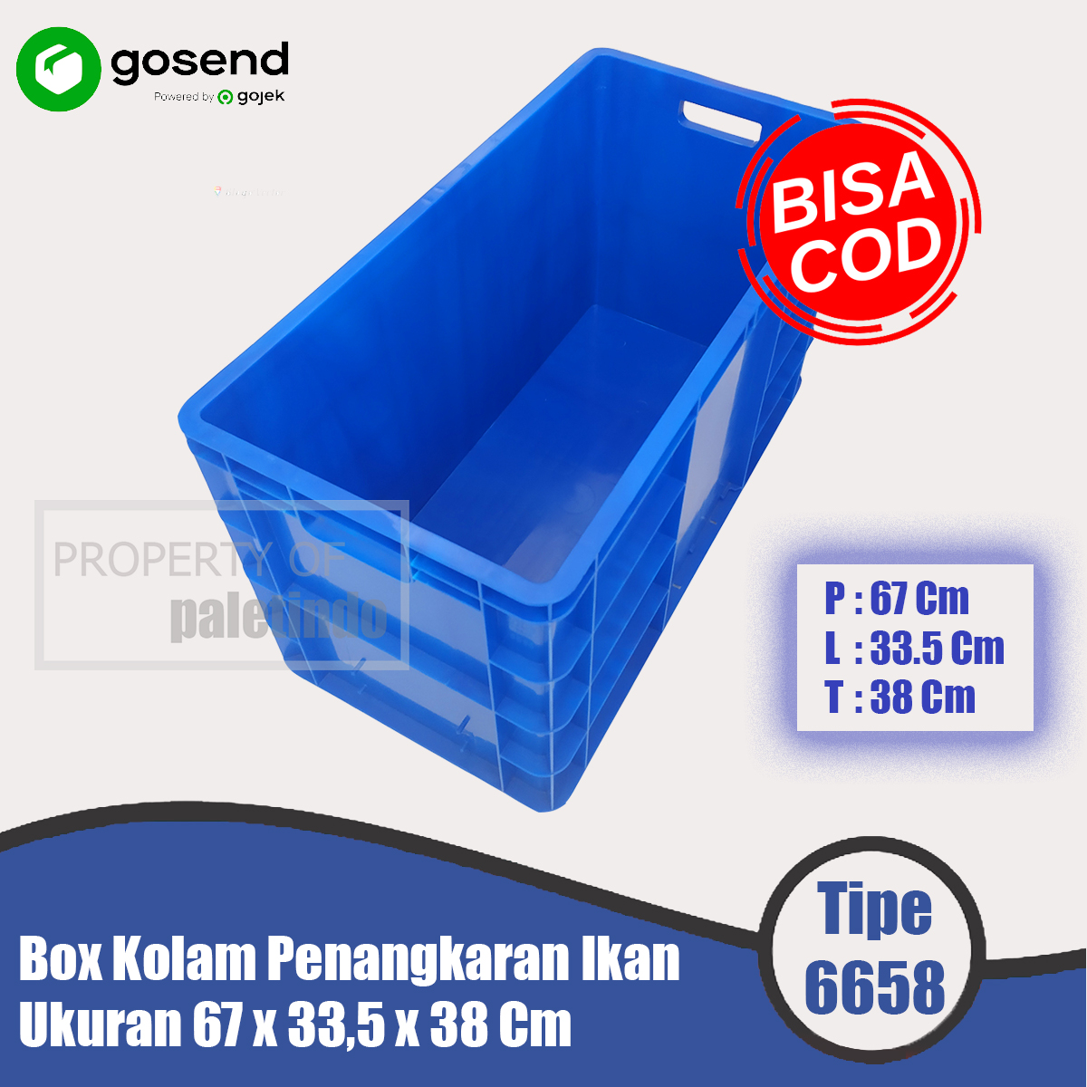 Kolam Box Ikan / Penangkaran Ikan / Kura Tipe 6658 Ukuran 67 x 33,5 x ...