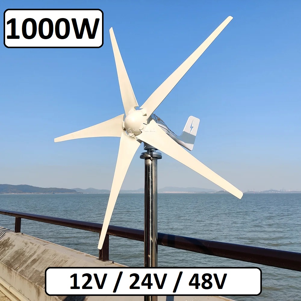Wind Turbine Generator 1000W 12V/ 24V/ 48V Generator Angin Pembangkit ...