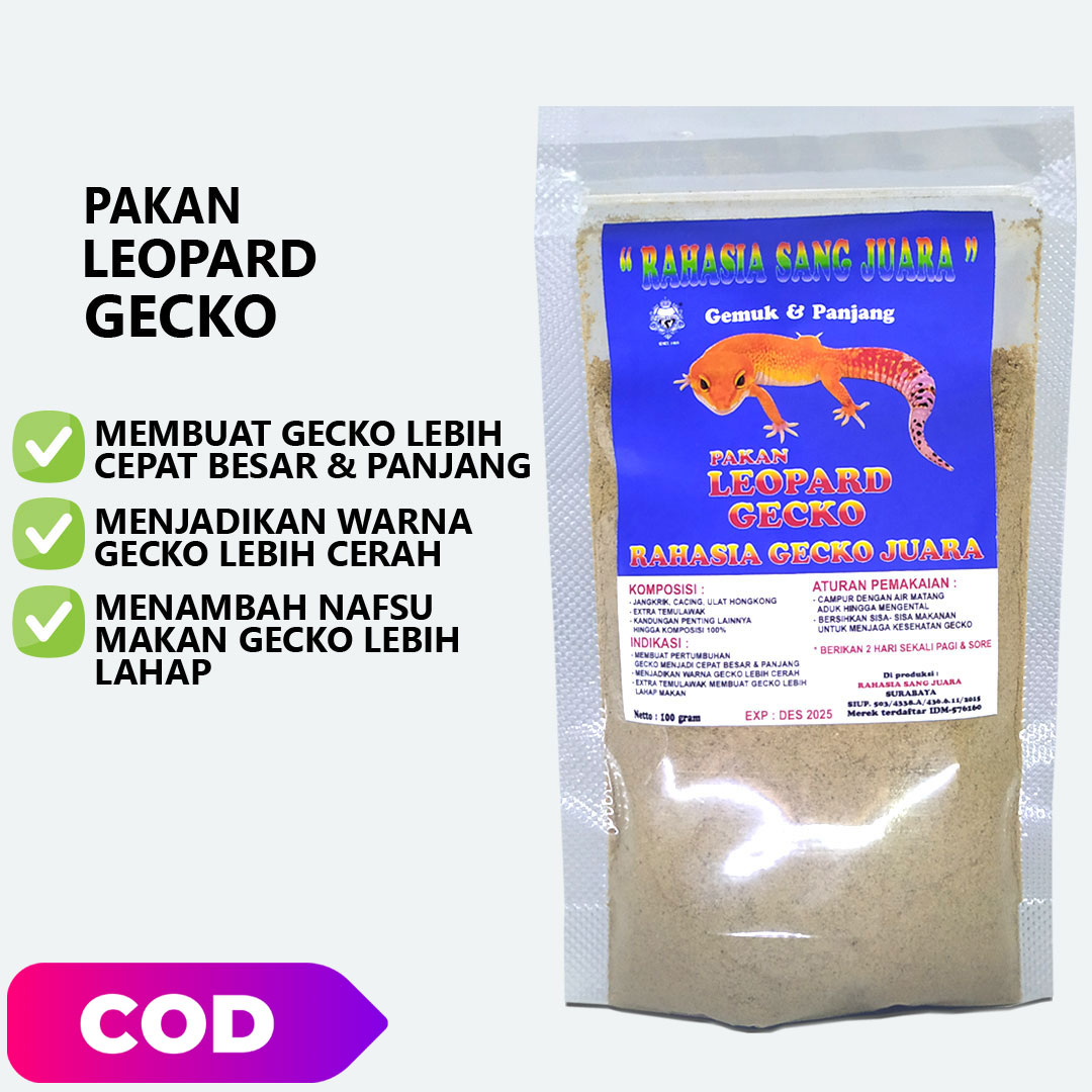 MAKANAN LEOPARD GECKO PAKAN GECKO GEMUK DAN PANJANG | Lazada Indonesia