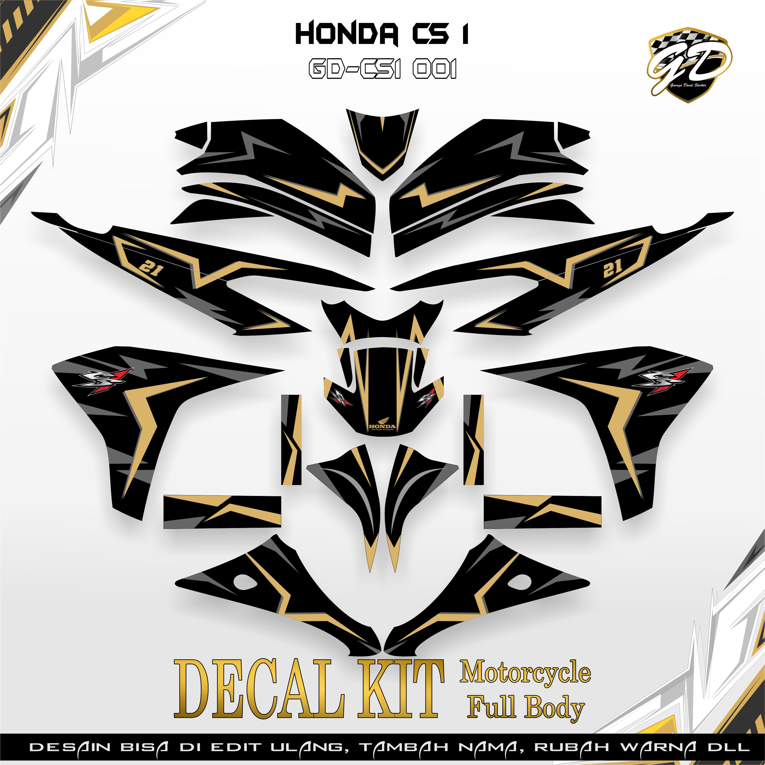 Decal CS1 Full Body Stiker CS1 Full Body Decal Stiker Honda CS1 Full ...