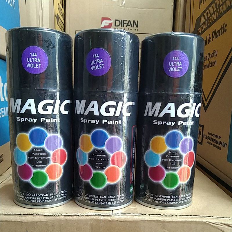 pilok pilox magic spray paint magic ultra violet 144 300cc unggu metallic tua unggu gliter tua ...
