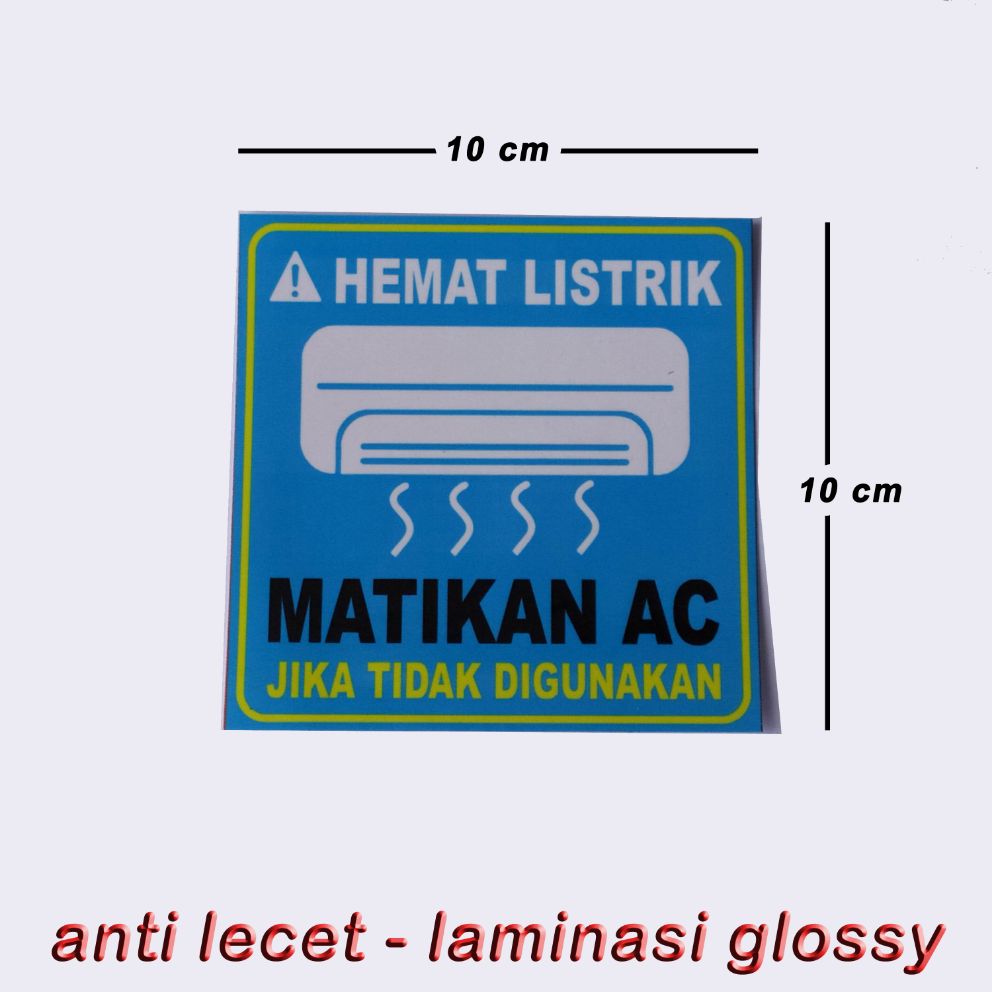 Stiker hemat listrik matikan AC | Lazada Indonesia