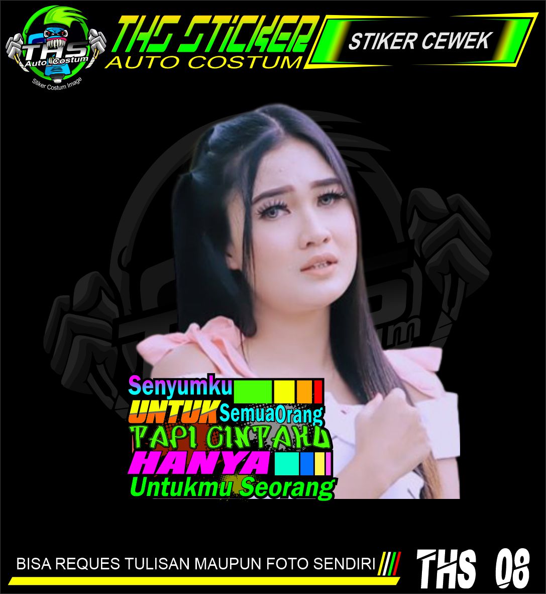 Stiker Cewek Cantik Vector Bisa Request Custom Sticker Variasi Mobil ...