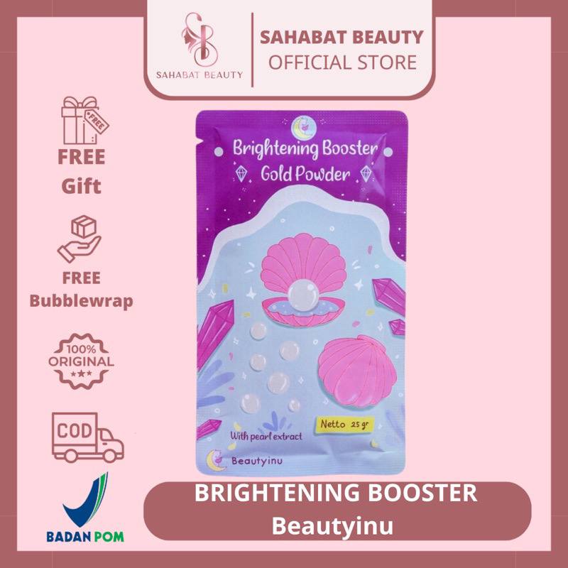 BEAUTYINU BRIGHTENING BOOSTER GOLD POWDER serbuk pencerah tubuh / wajah ...