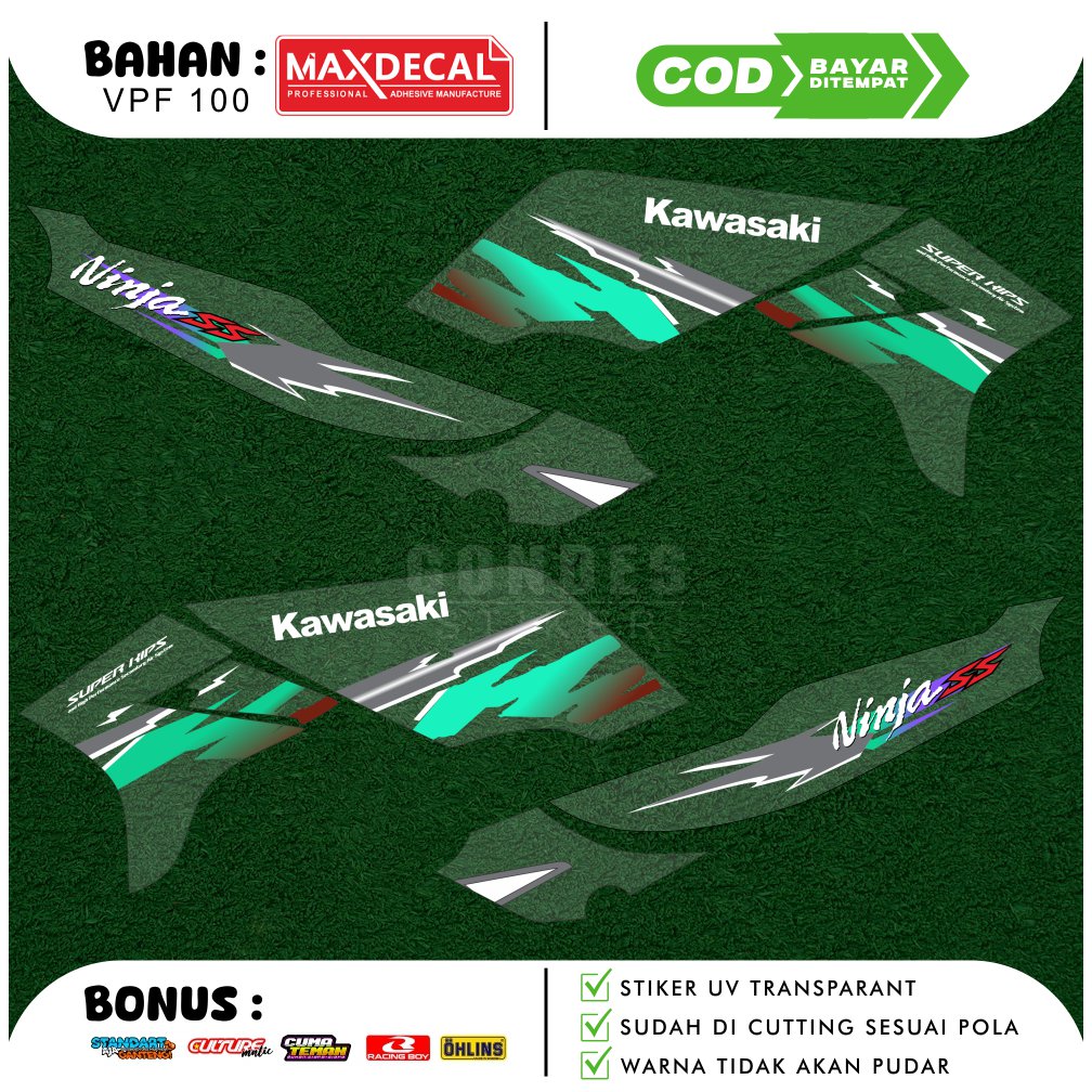 STRIPING TRANSPARAN NINJA SS FACELIFT LIS STICKER UV SEMI FULL VARIASI ...