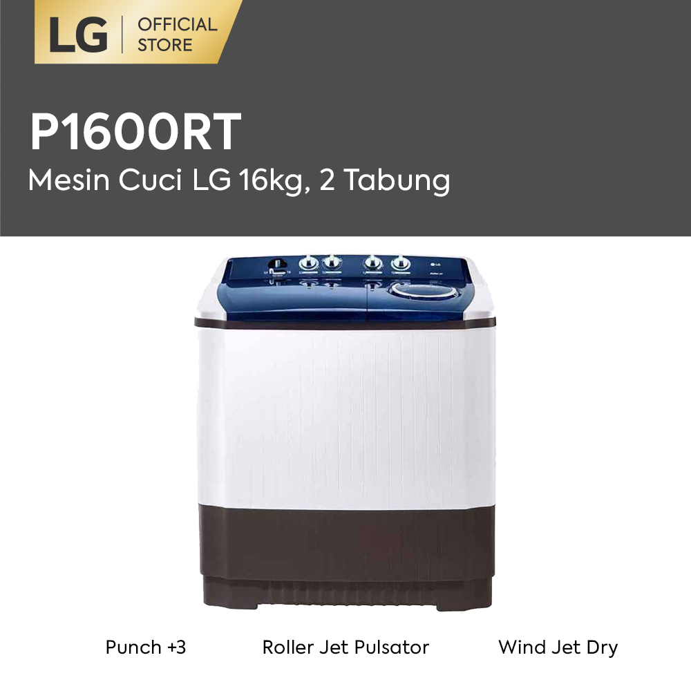 LG Mesin Cuci 2 Tabung 16 Kg - LG P1600RT | Lazada Indonesia