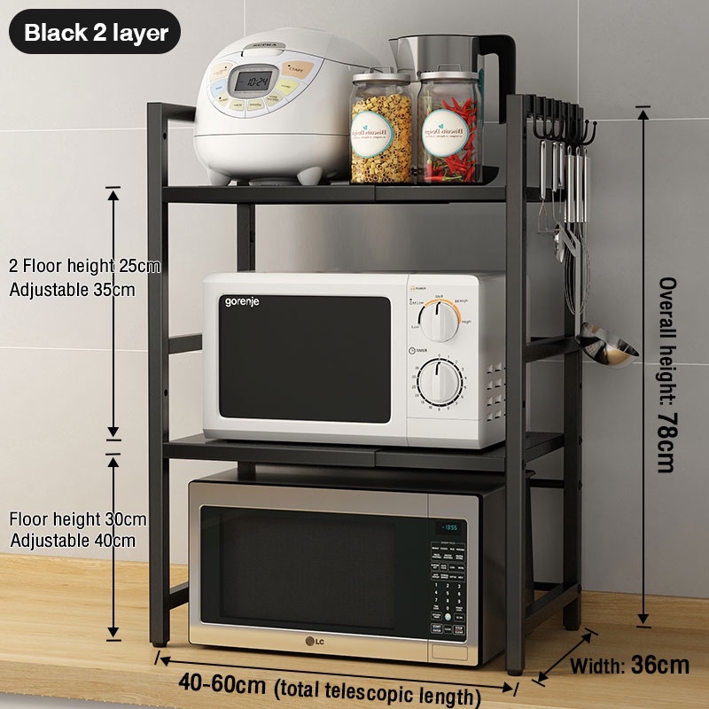 Rak Oven Rak Microwave Rak Panci Rak Bumbu Dapur Portable Ukuran Yang ...