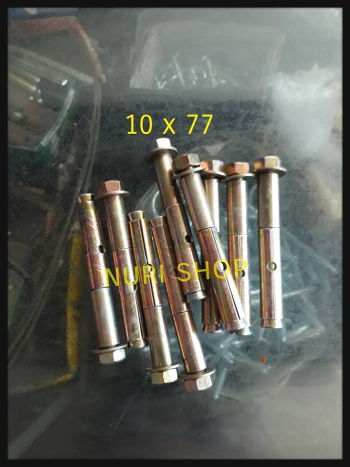 Baut dinabolt/ Dynabolt/ Dyna bolt 10 x 77 (Isi 5 pcs) | Lazada Indonesia