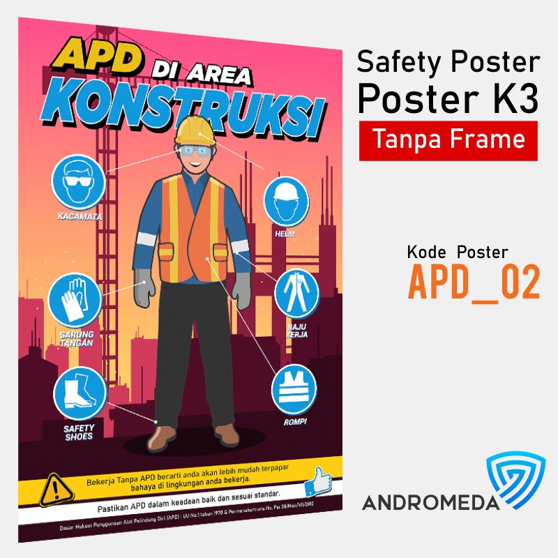Safety Poster K3 : APD Alat Pelindung Diri | Lazada Indonesia