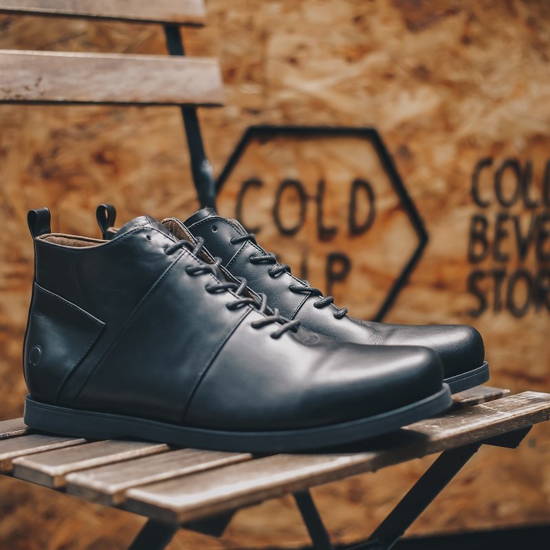 OTIV Razor Black 2.0 - Sepatu Kulit Kerja Ngantor Kondangan Formal Pria ...