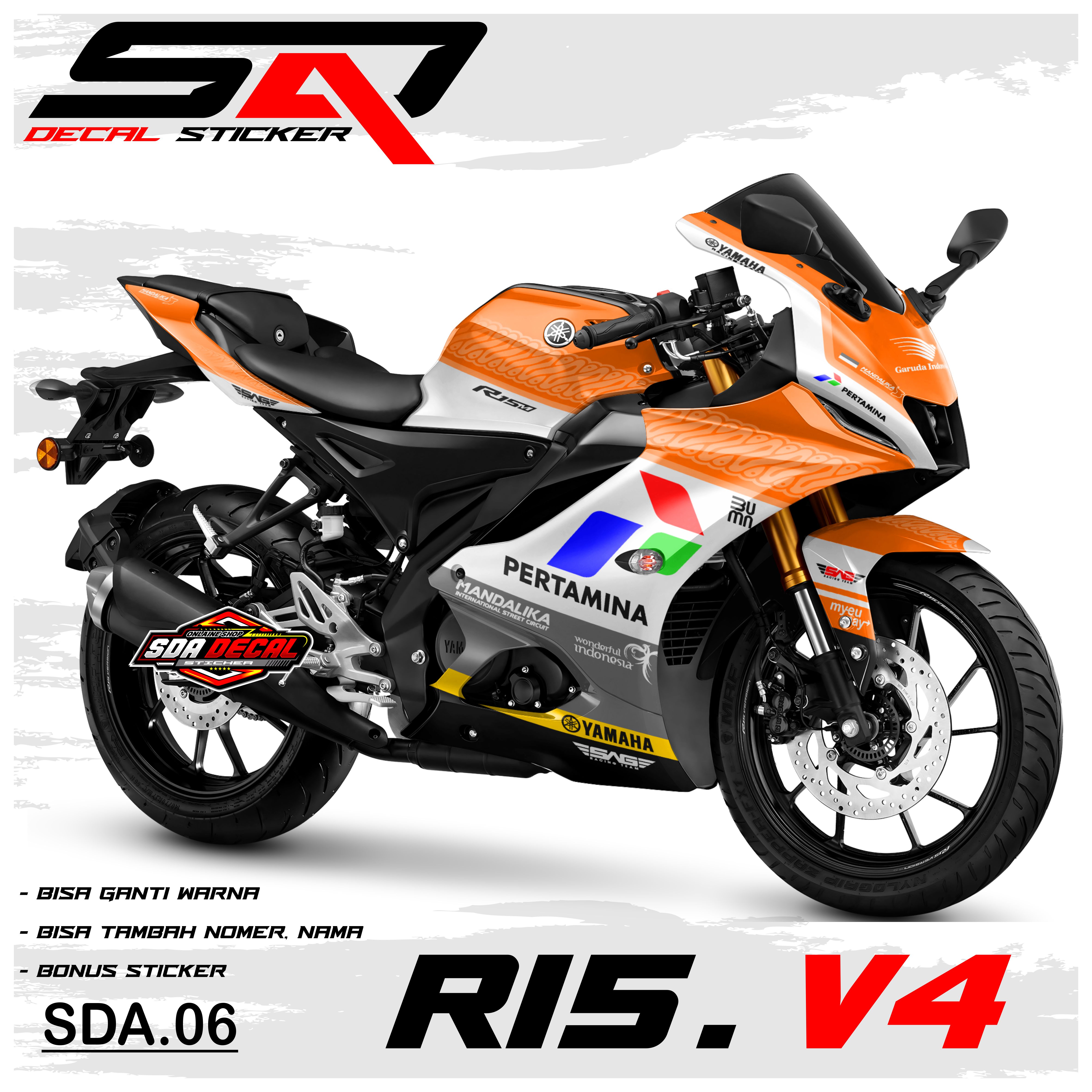 Stiker Custom Full Body R15 V4 - Dekal Sticker Variasi Motor R15 V4 ...
