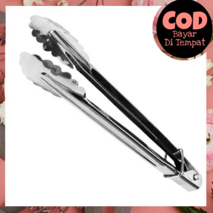 Capit Makanan Stainless Sedang 30 cm Penjepit Gorengan Capit Gorengan ...