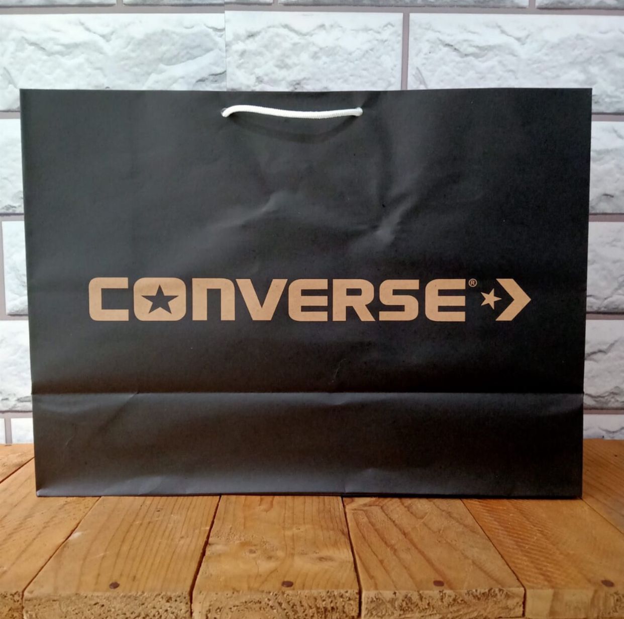 Paper Bag CONVERSE Coklat Polos Paperbag Tote Bag CONVERSE Tas Kertas ...