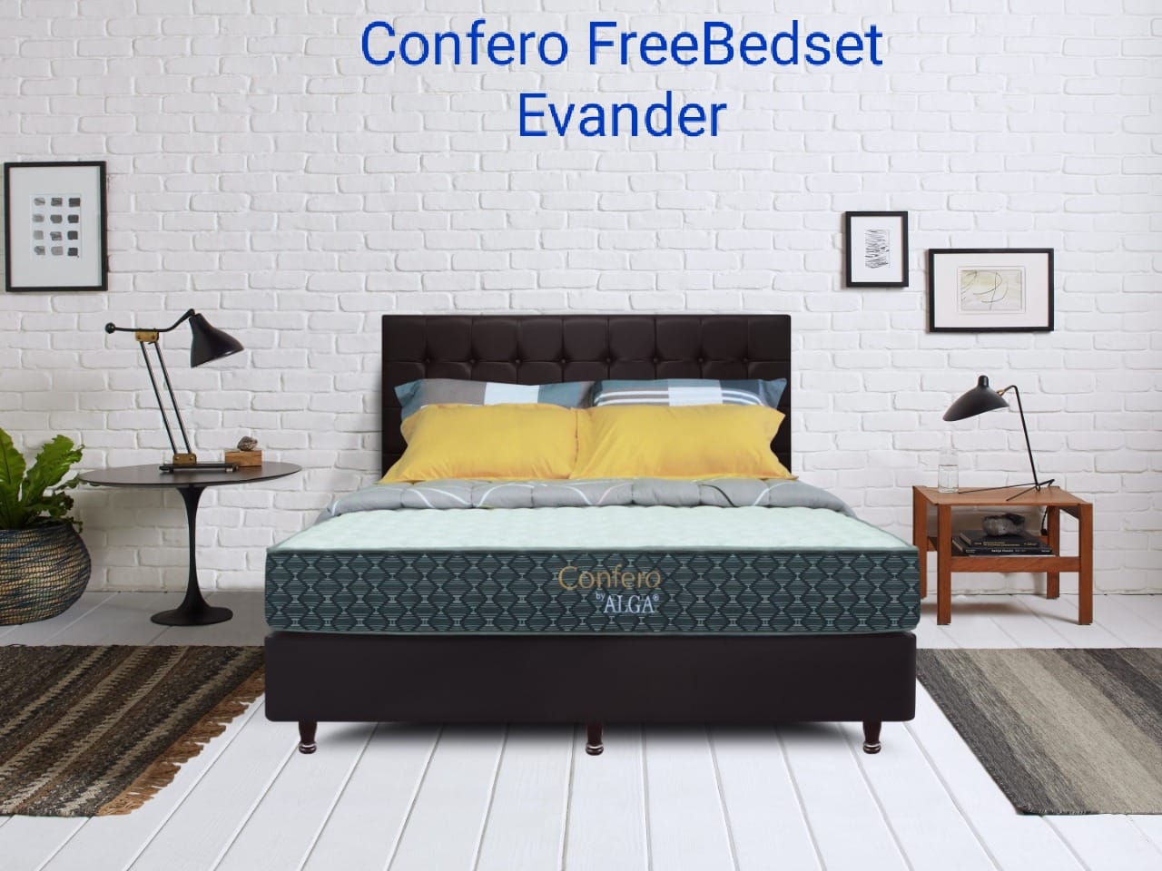 ALGA CONFERO Evander Bed Set Springbed Multi Sizes In Cm | Lazada Indonesia