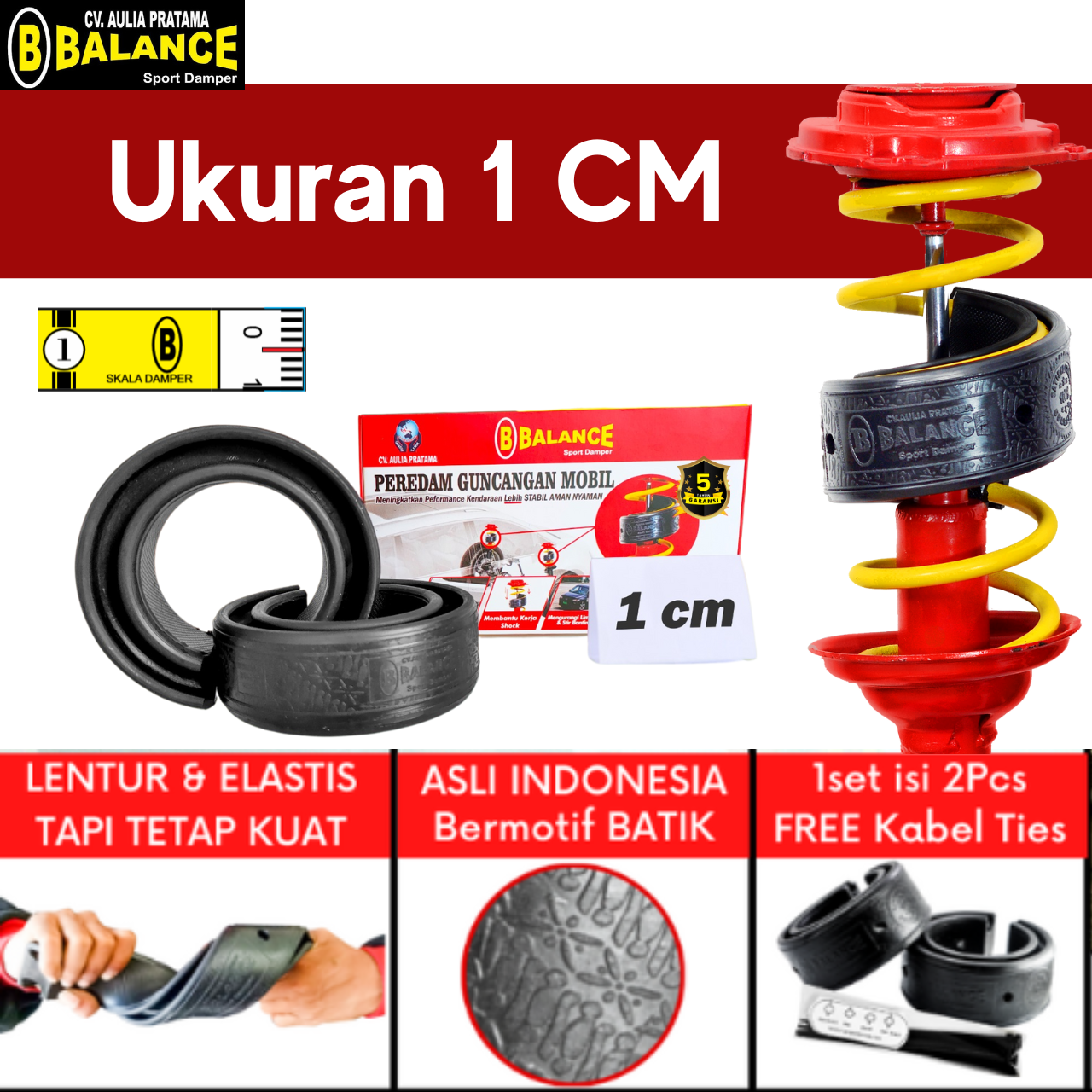 KARET SPRING BUFFER MOBIL UNIVERSAL BALANCE DAMPER GARANSI 5 TAHUN ...