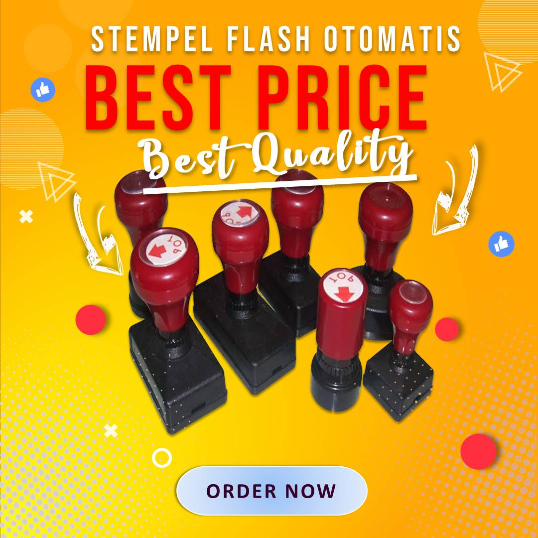 Cetak Stempel Otomatis Custom Murah Stempel Flash Stempel Warna / Cetak ...