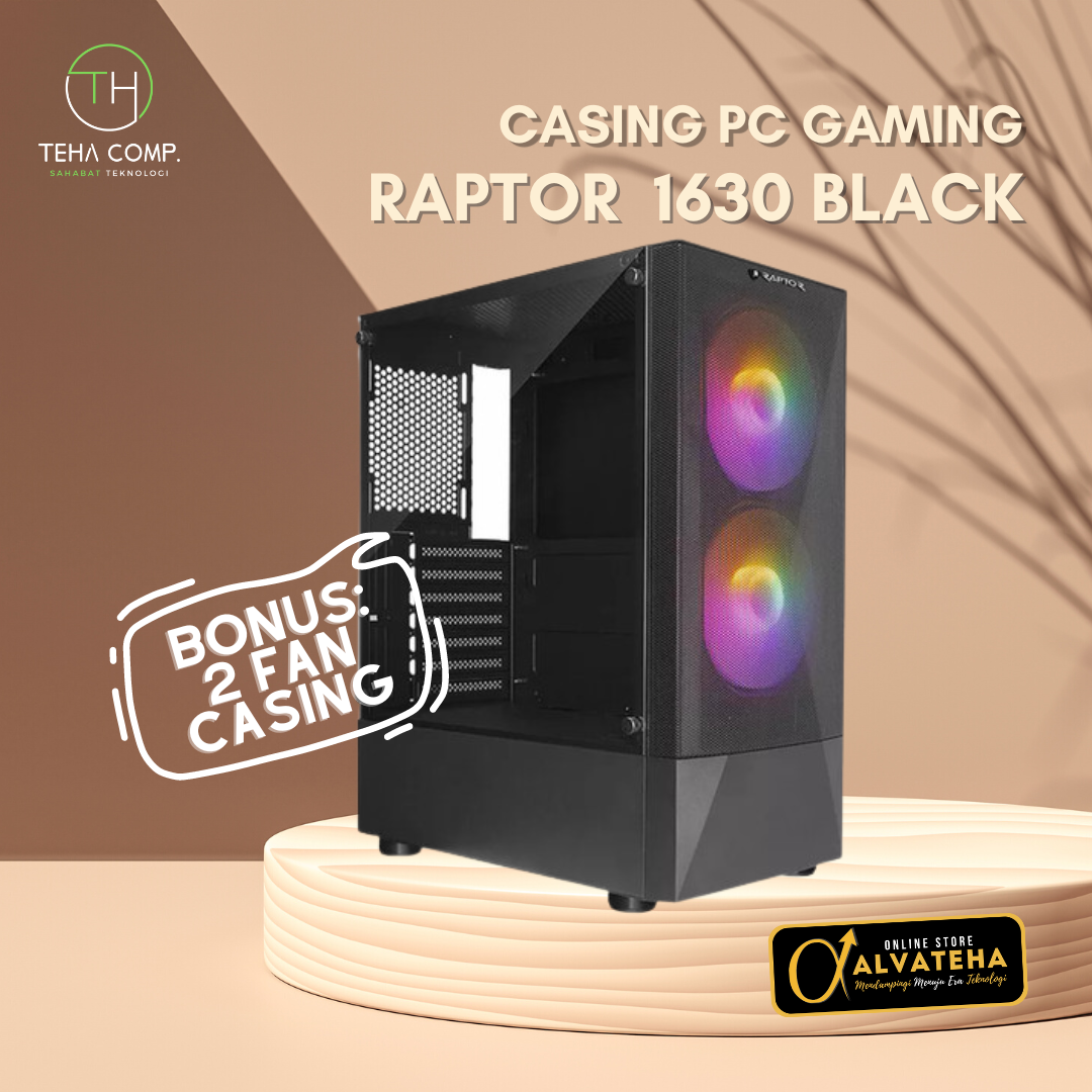 Casing PC Gaming Tanpa Power Supply Power Up Raptor Case Komputer Game ...
