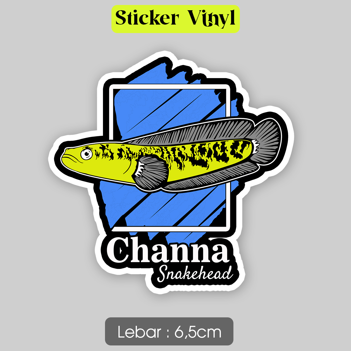 Stiker Channa Snakehead Ikan Mania Sticker Anti Air Ukuran Besar Bahan ...