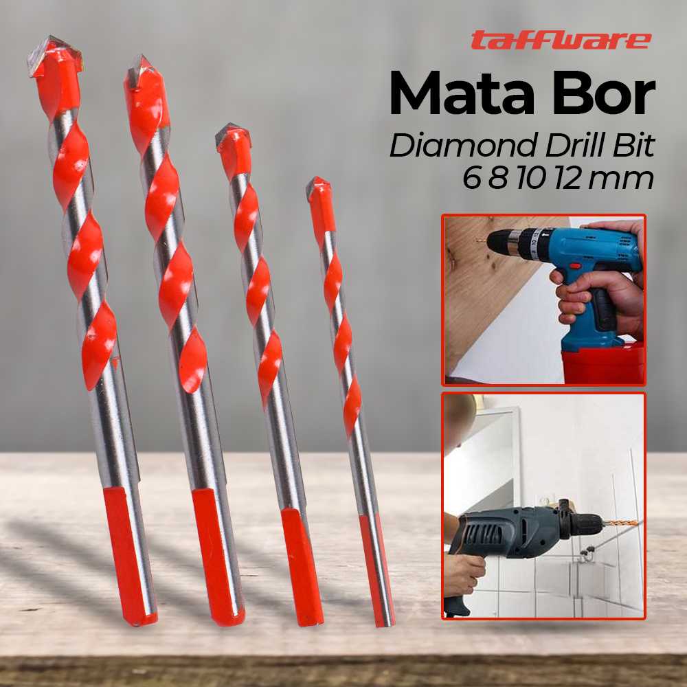 MATA BOR DIAMOND INTAN KACA KERAMIK BETON DIAMOND DRILL BIT 6 8 10 12MM ...