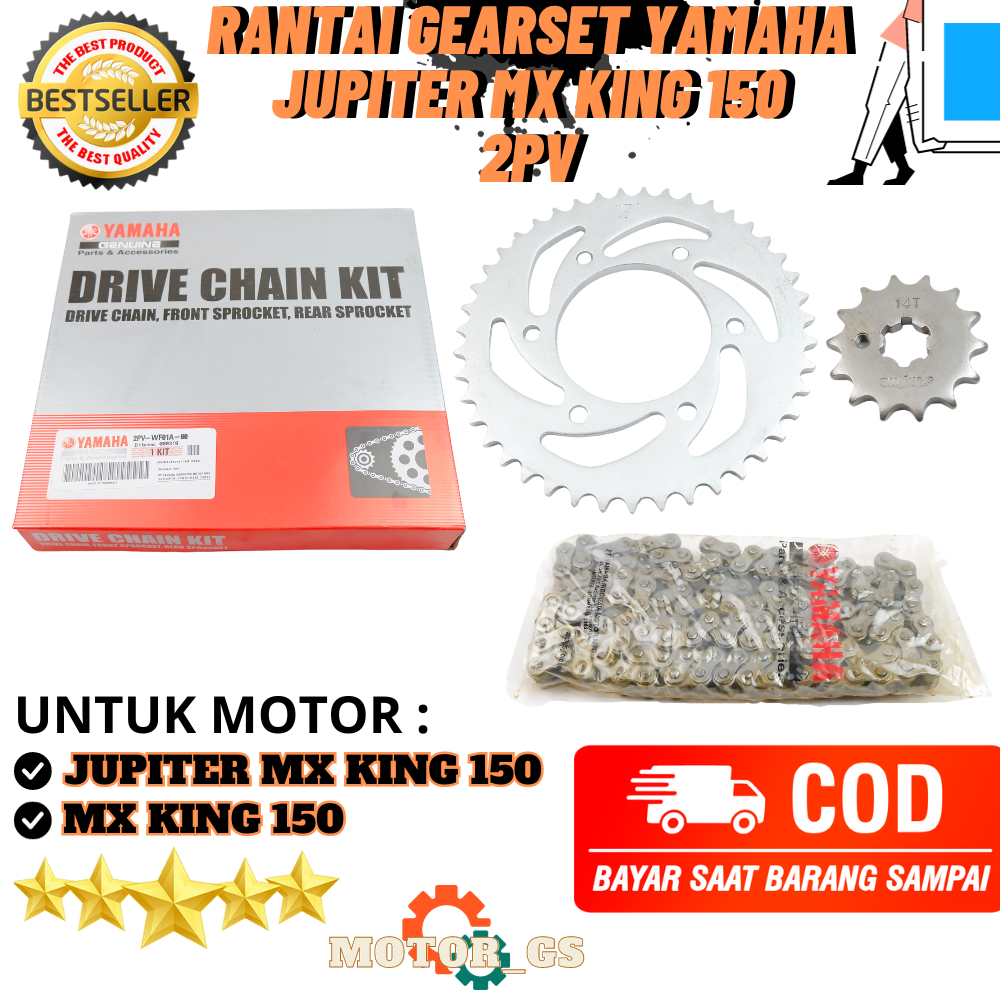 Rantai Gearset Motor Jupiter MX King 150 / Gear Set Yamaha MX KING 150 ...