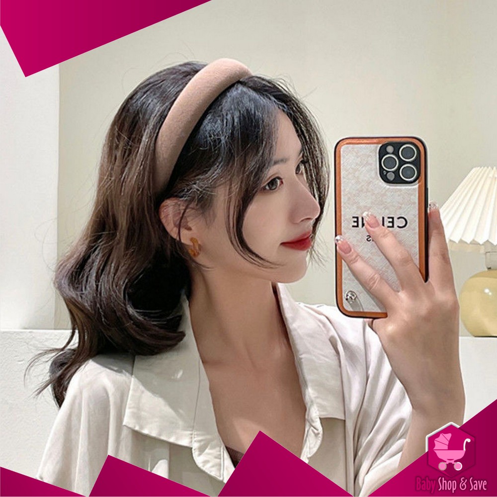 BabyShop-C726 Bando Korea Wanita Bahan Kain Motif Polos Tebal Empuk ...