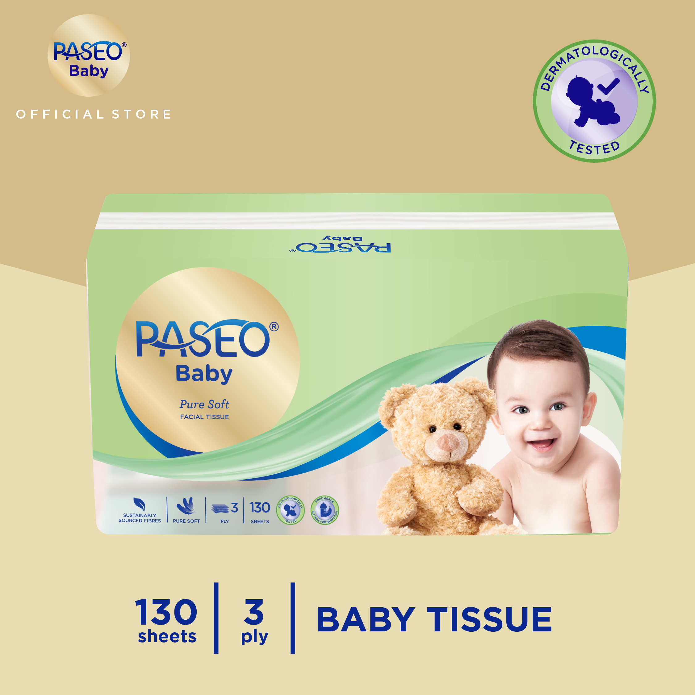 PASEO BABY PURE SOFT 50 'S &130'S / TISSUE BAYI / TISSUE LEMBUT ...