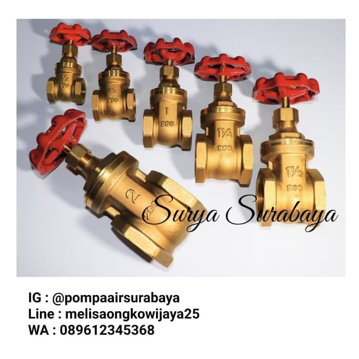 GATE VALVE KUNINGAN ONDA 1/2" / STOP KRAN ONDA PUTAR KUNINGAN | Lazada ...
