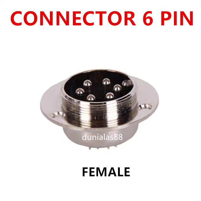 6 Pin Konektor Male Female Mig Panasonic Connector Socket 6pin Mesin ...
