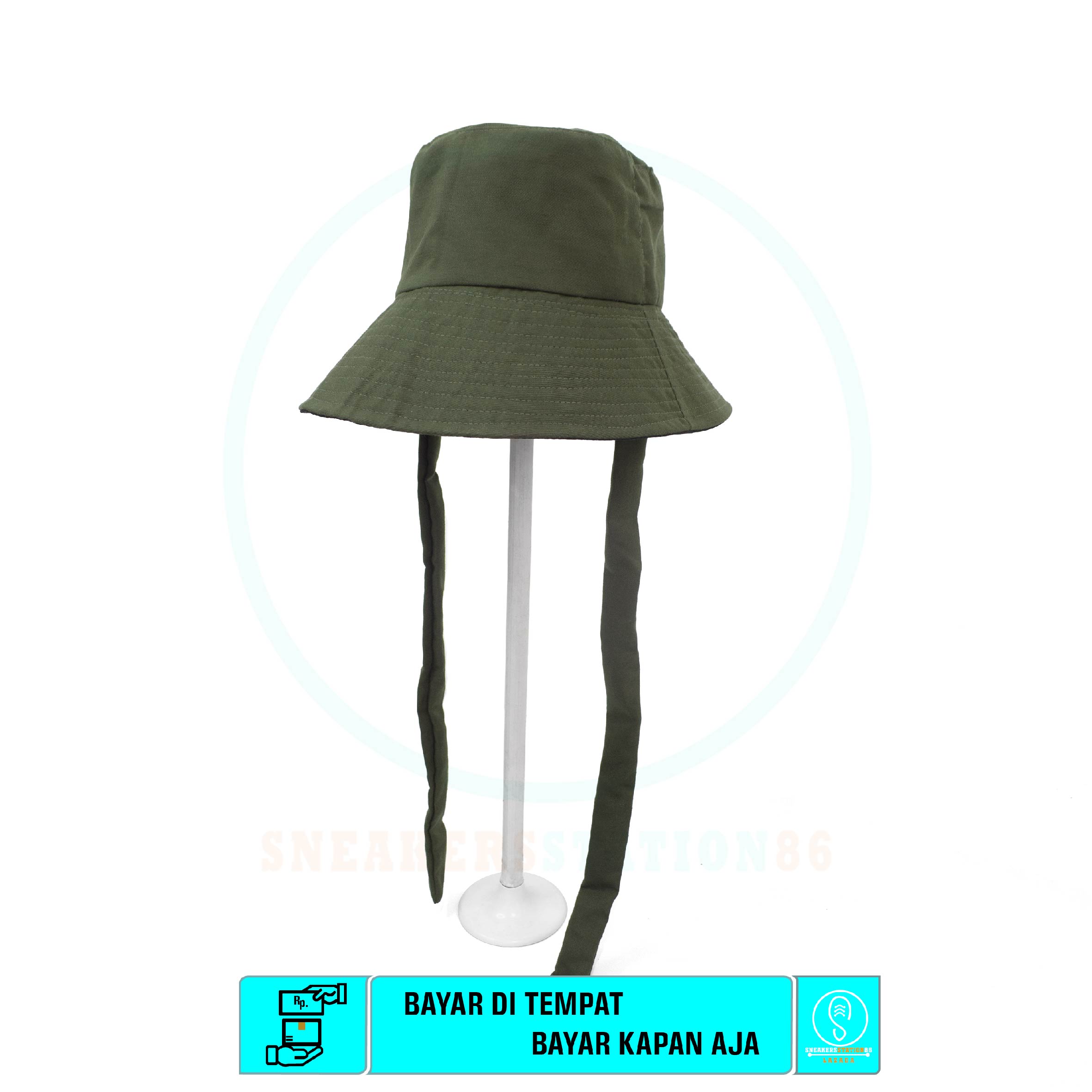 TOPI BUCKET WIDE selebgram aksen tali TOPI BUCKET MUSLIMAH WANITA TALI ...