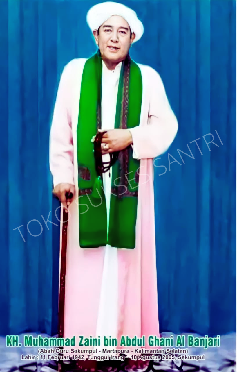 UKURAN BESAR 30X40 POSTER FOTO + BINGKAI KAYU KH. MUHAMMAD ZAINI BIN ...
