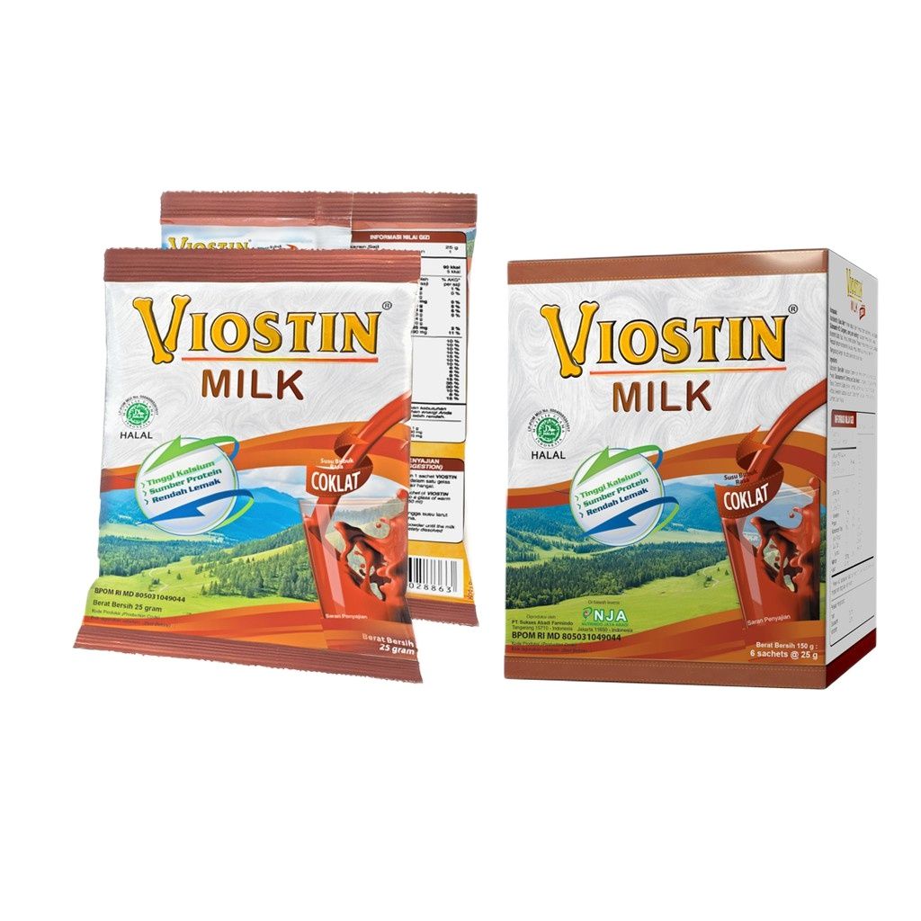 VIOSTIN MILK PERBOX ISI 6 SACHET SUSU UNTUK MENJAGA TULANG & SENDI ...
