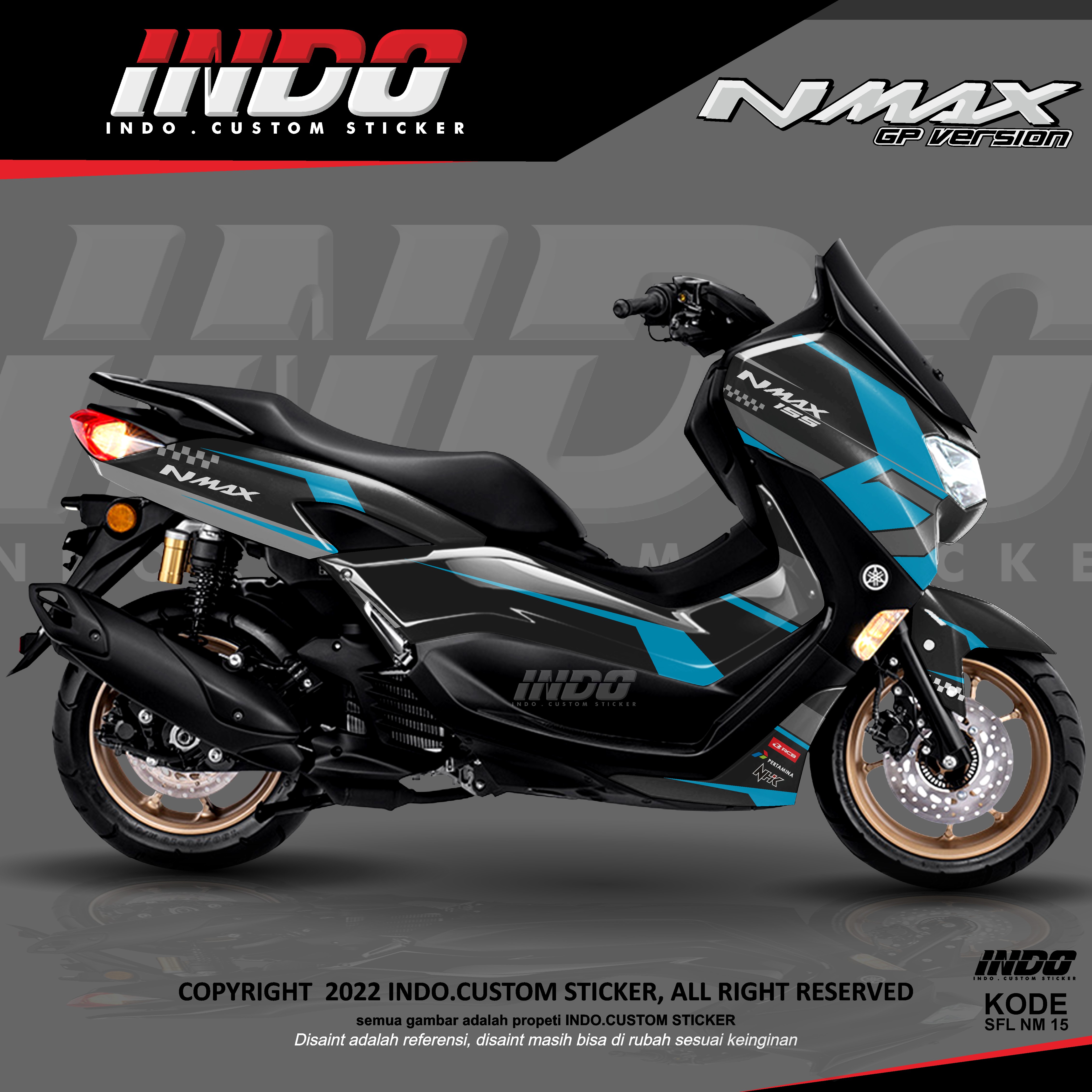 DECAL STIKER NMAX SIMPLE ELEGANT FULL BODY DECAL STIKER NMAX NEW/OLD ...