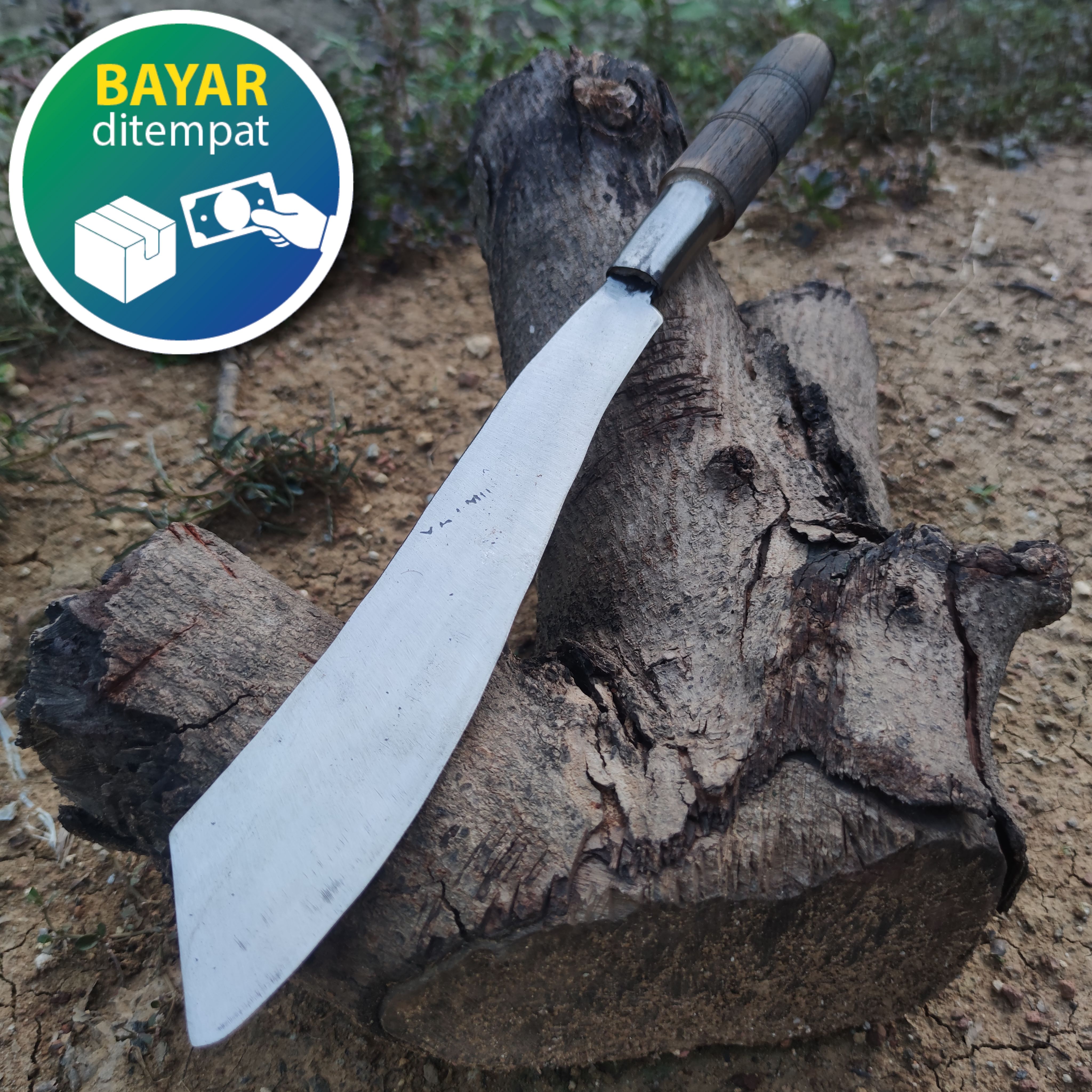 Golok Belah Bambu Tebang Ranting Pohon Baja Putih Halus - Pisau Golok ...