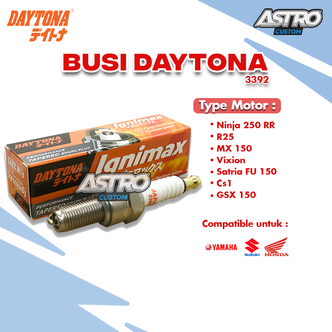 Busi Daytona Tapered Ignimax Ninja 250 R25 MX 150 Vixion CS1 GSX 150 ...