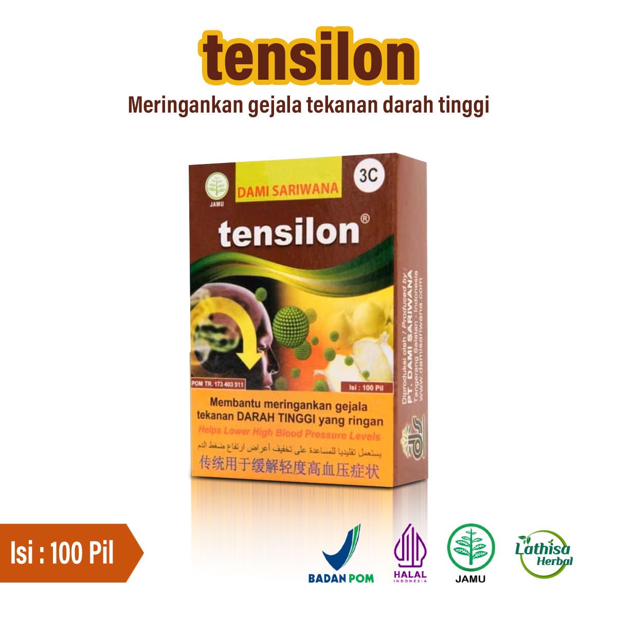 Pil Herbal Tensilon Mengatasi Hipertensi Darah Tinggi Dan Kolestrol ...