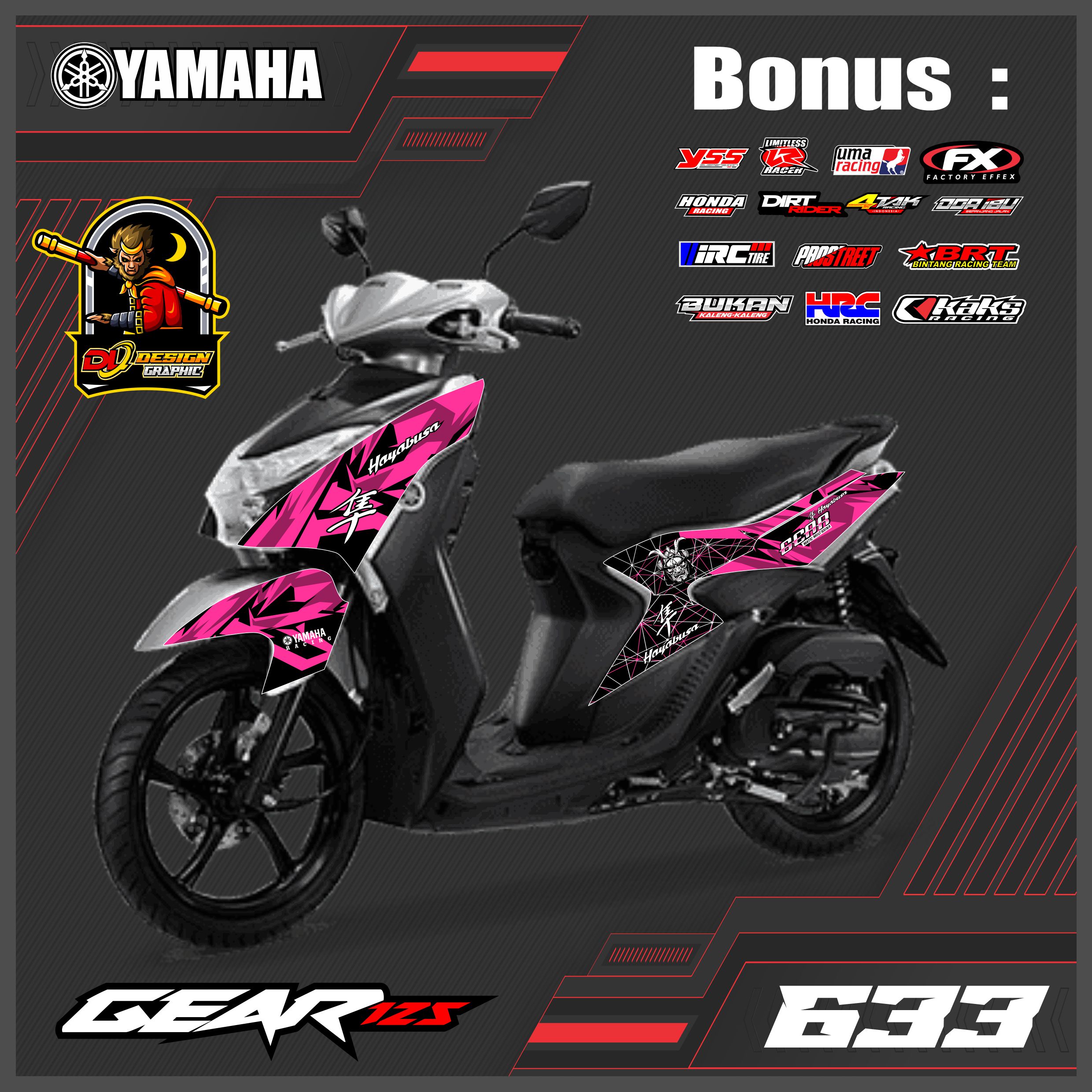 Striping Mio Gear 125 - Stiker Sticker Striping Variasi Lis Mio Gear ...