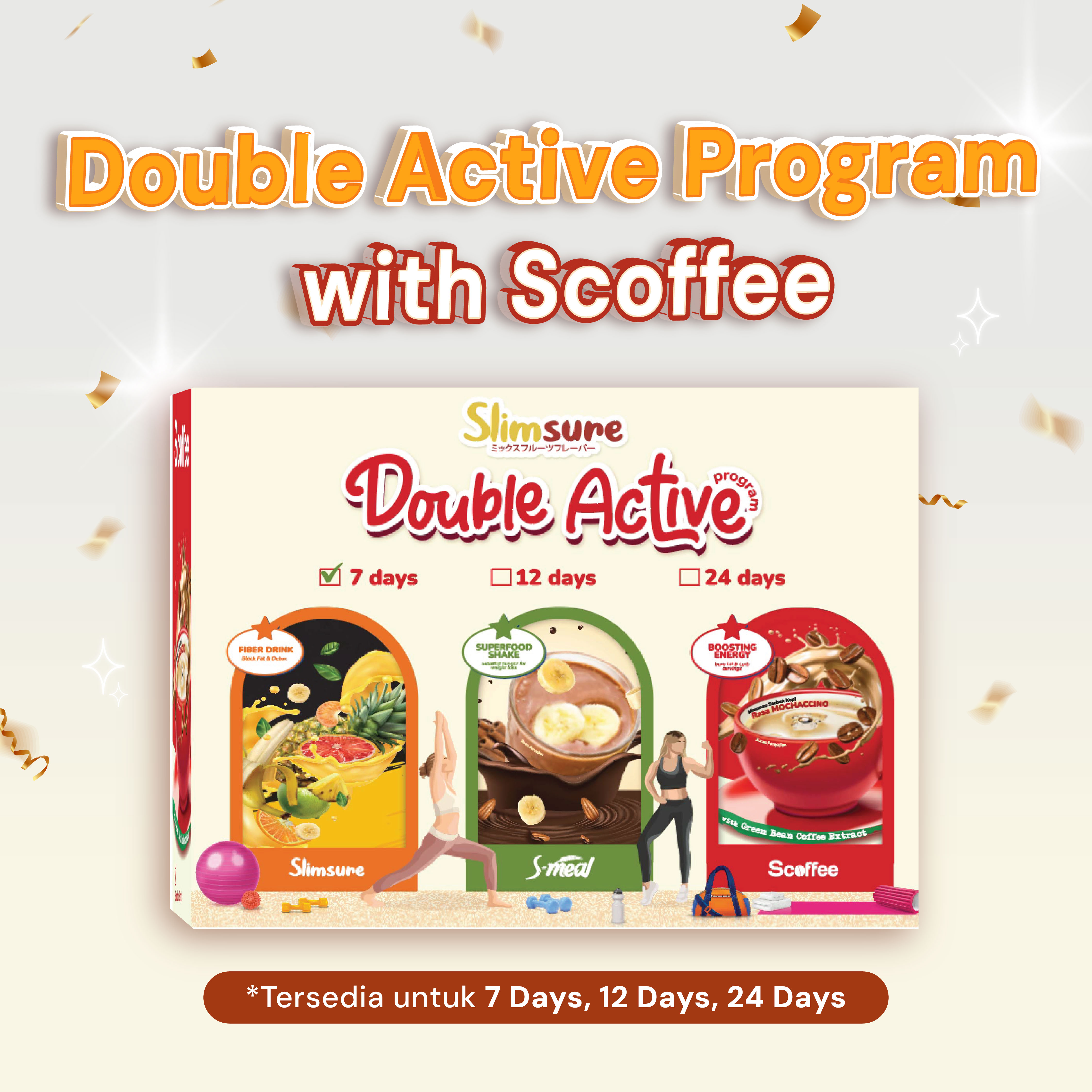 Double Active Program (Block Fat, S Meal & S Coffee) Efektif Turun 2-3Kg/ 7 Hari - BUNDBX7 ...