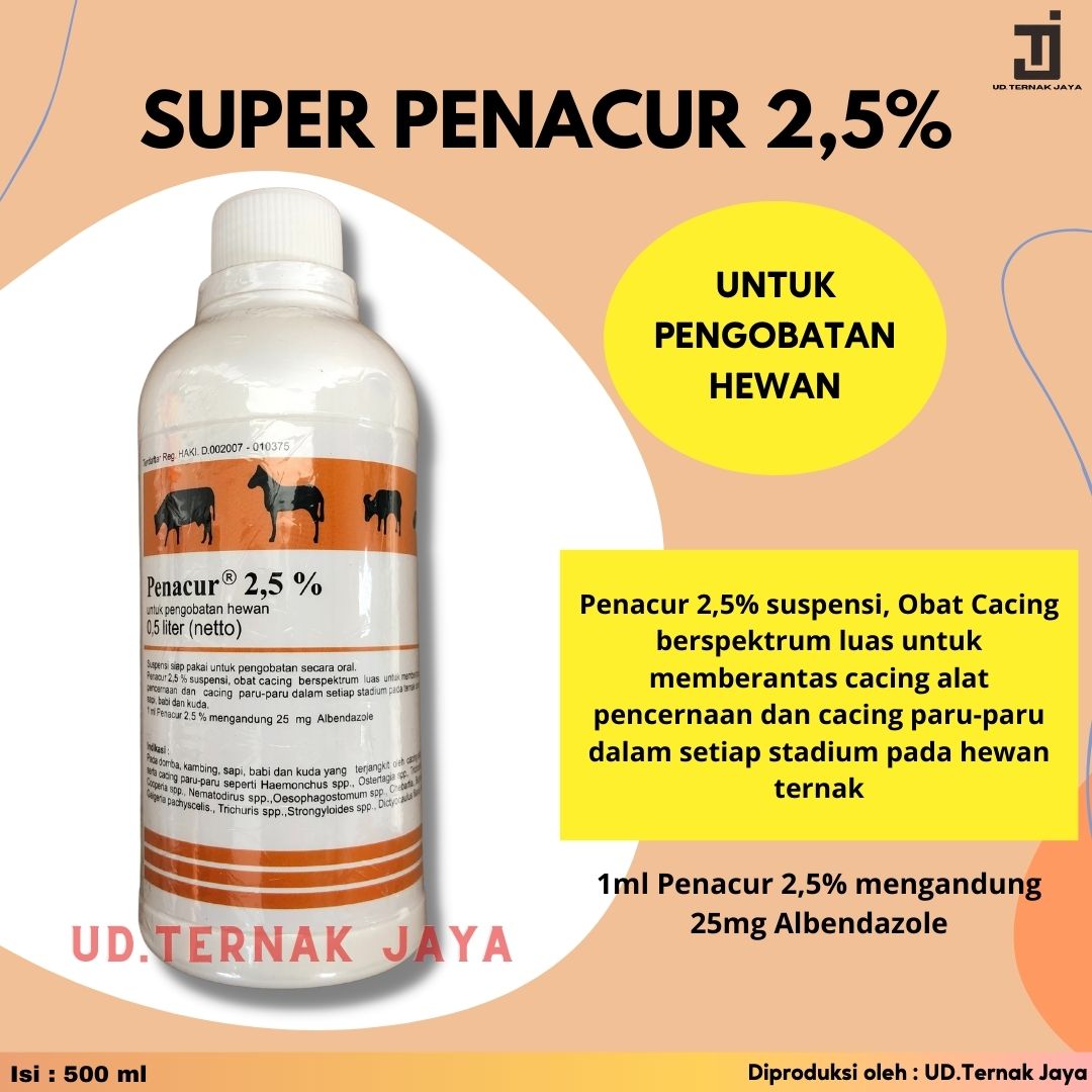 Super Penacur 2,5% 500 ml Obat Cacing Spektrum Luas untuk Ternak Domba ...
