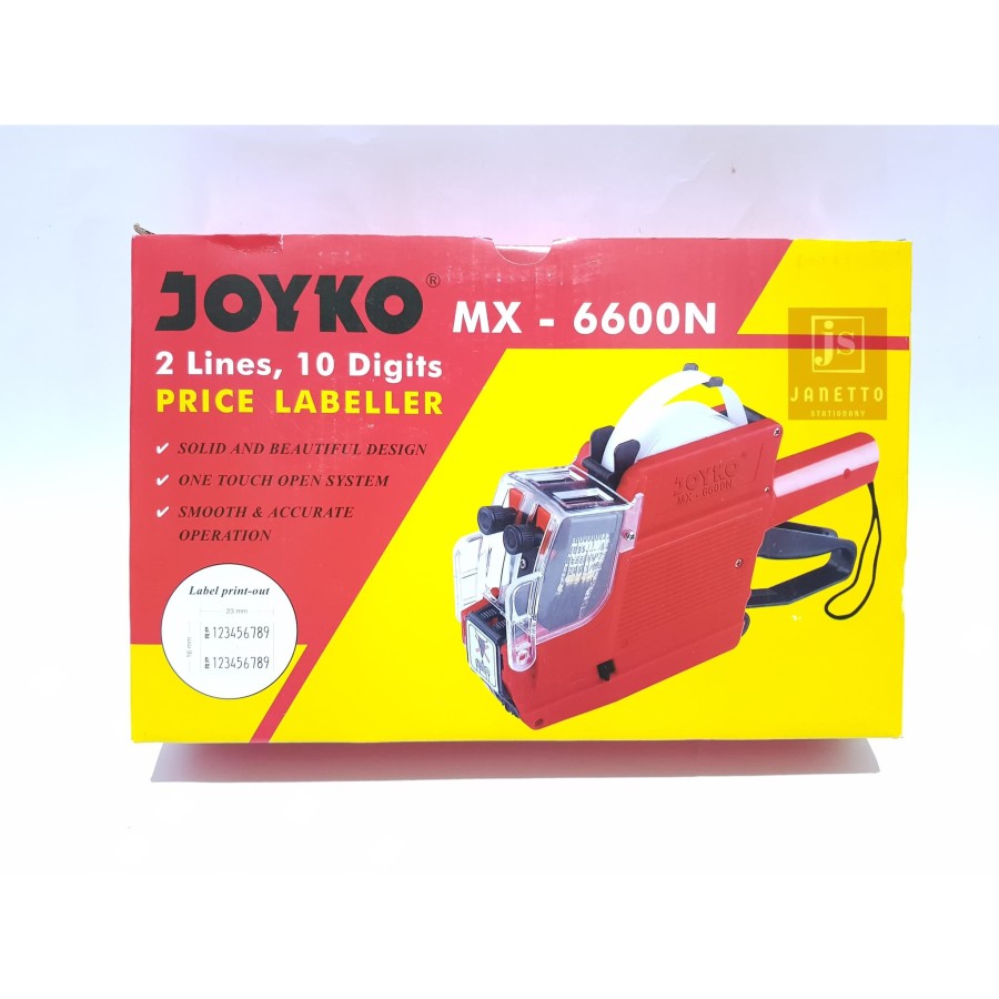Alat Label Harga Labeller Joyko MX-6600N Angka Dan Angka - warna random ...