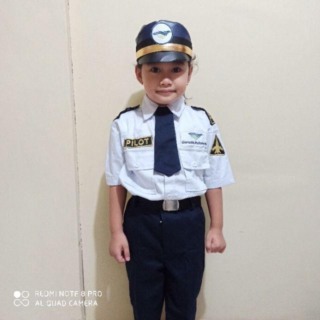 Baju Pilot Cewek / Baju Profesi Anak / Kostum Profesi Anak | Lazada ...