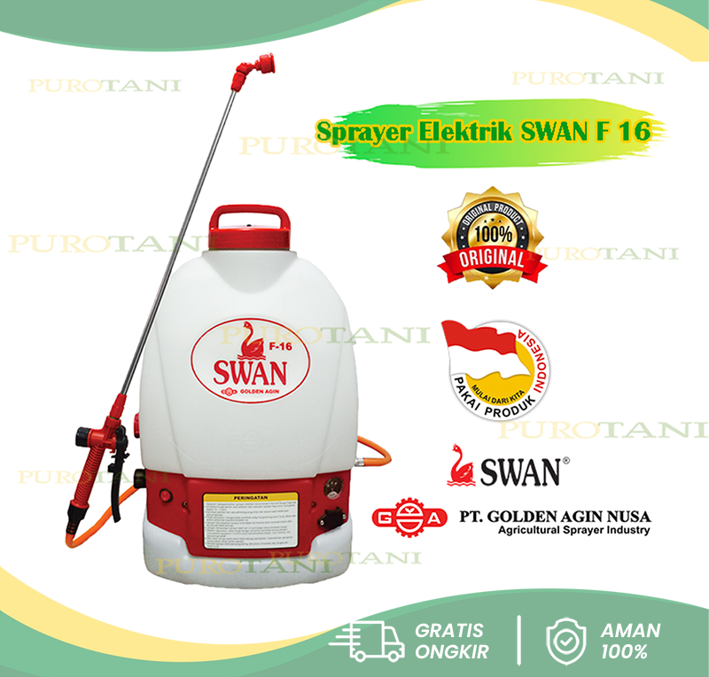 Sprayer Elektric SWAN F16 Tangki Battery Semprotan Elektrik Baterai ...