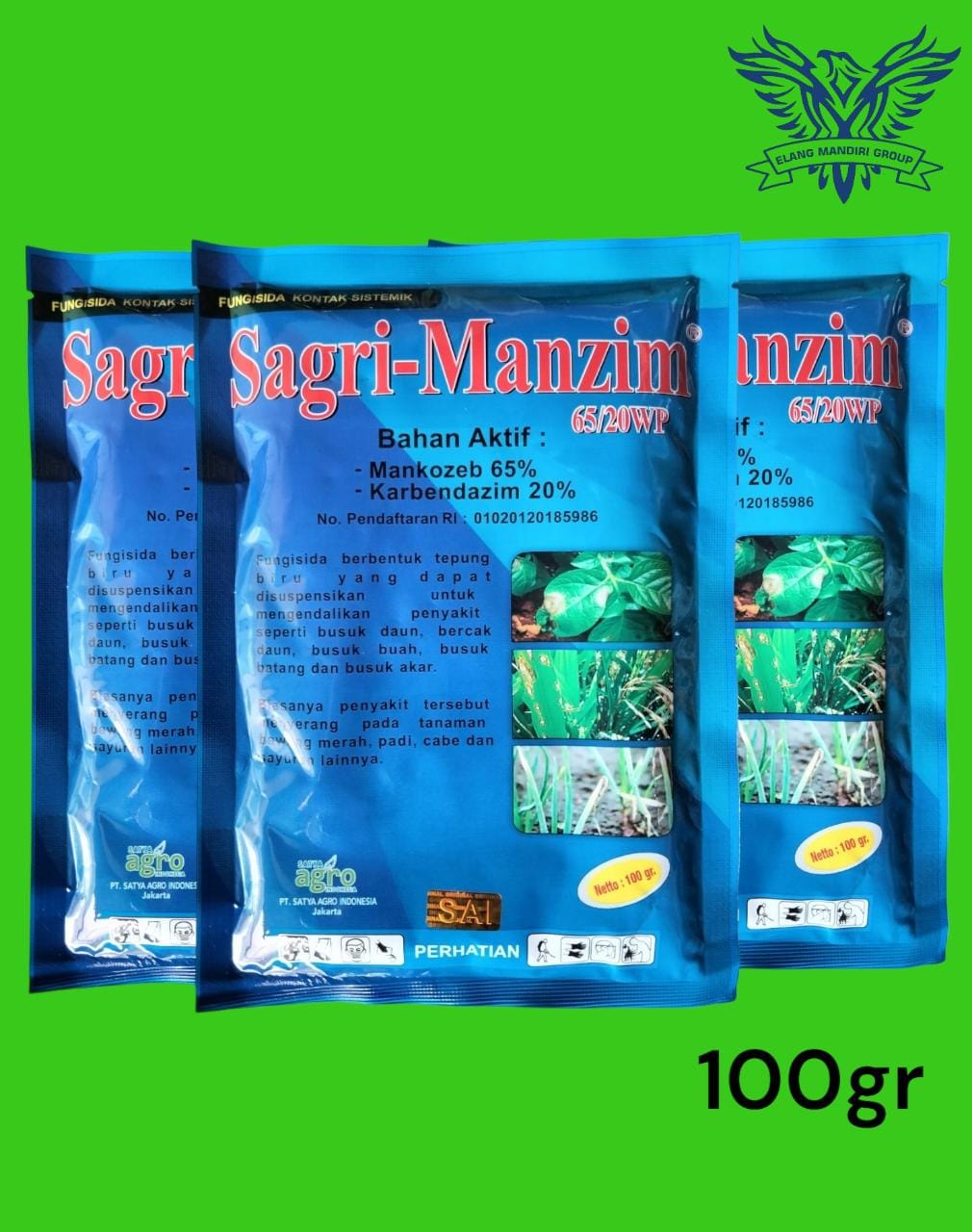 Fungisida Sagri-Manzim 65/20 WP 100gr SAGRI MANZIM Bahan Aktif Mankozeb ...