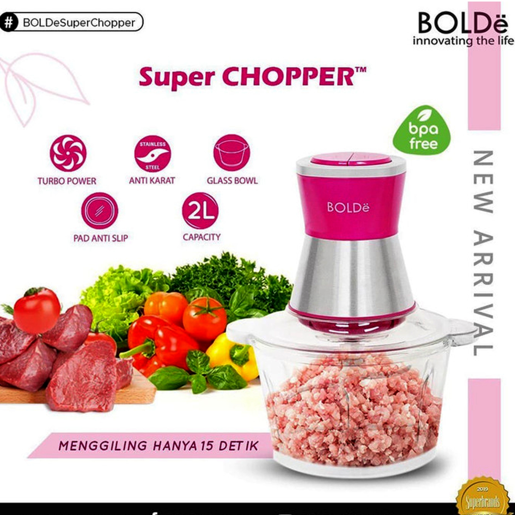 BOLDE BLENDER SUPER CHOPPER STAINLESS 1.2 LITER PENGGILING MAKANAN ...